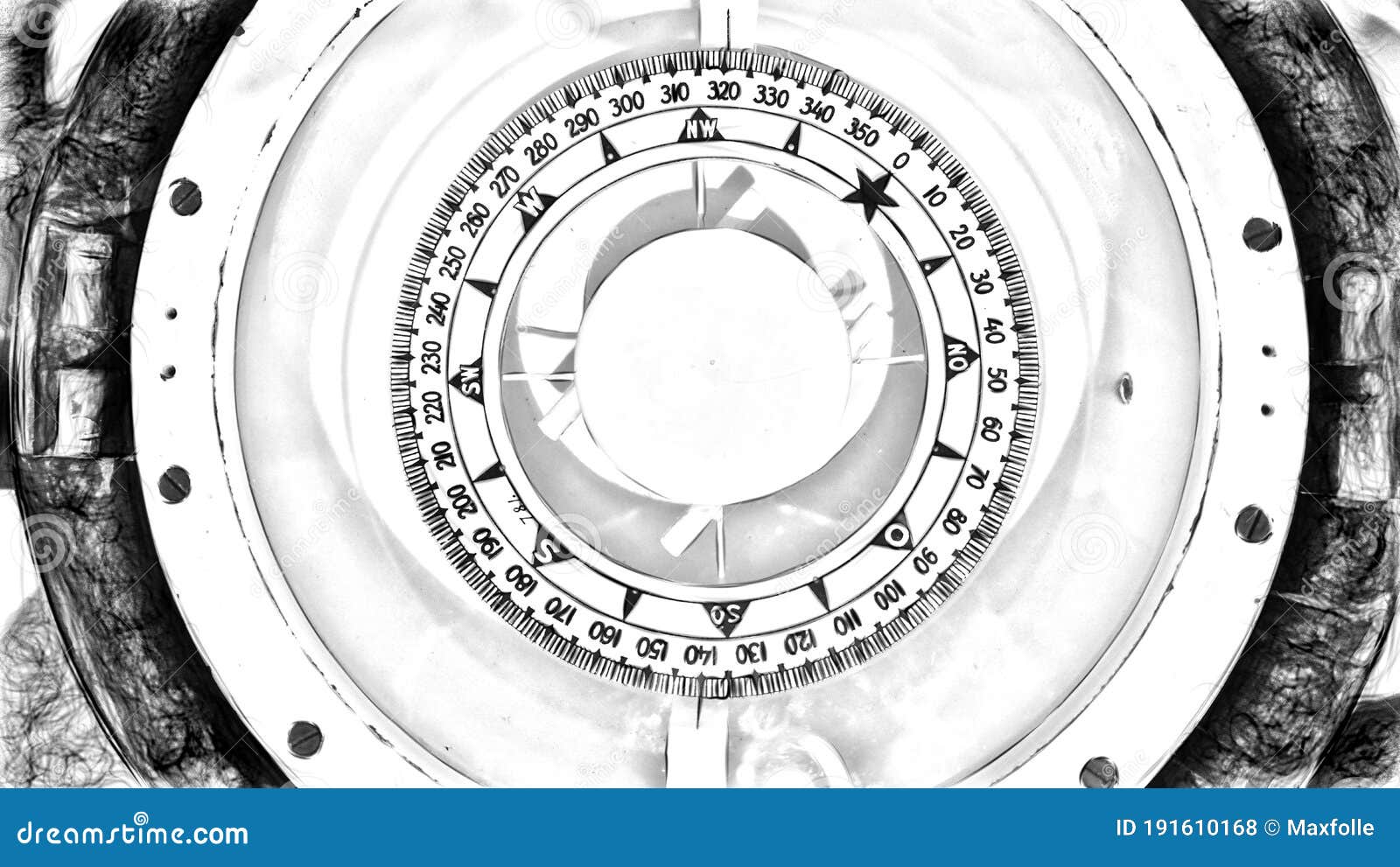 Drawing Style Representing an Ancient Compass for Sea Navigation Stock ...