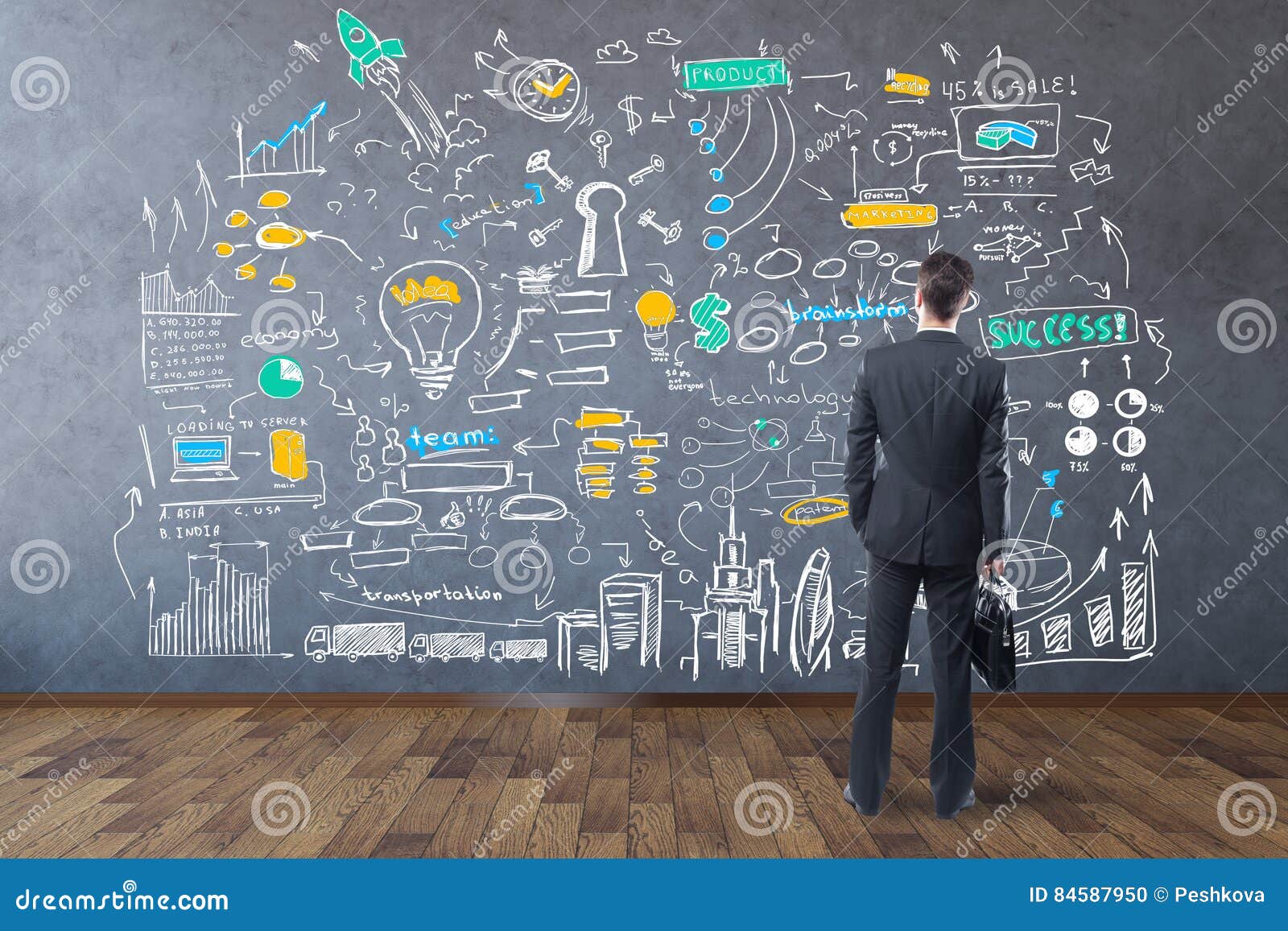 Drawing success sketch stock photo. Image of exchange - 84587950