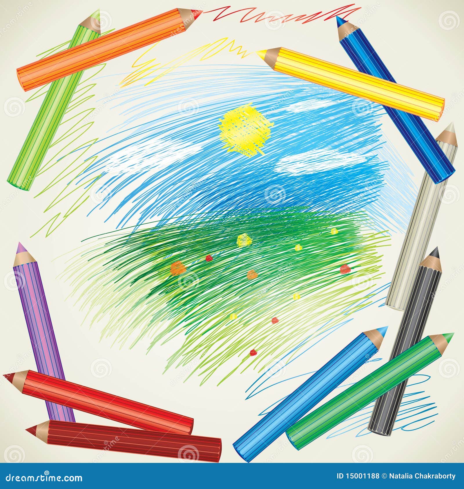 Landscape Pencils Stock Illustrations – 588 Landscape Pencils Stock ...