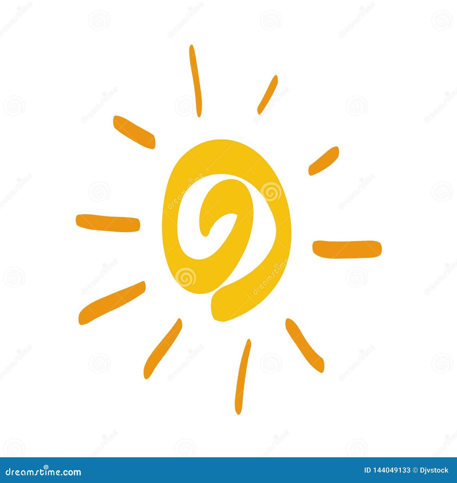 Drawing Sun Rays Summer Hot Stock Illustration - Illustration of ...