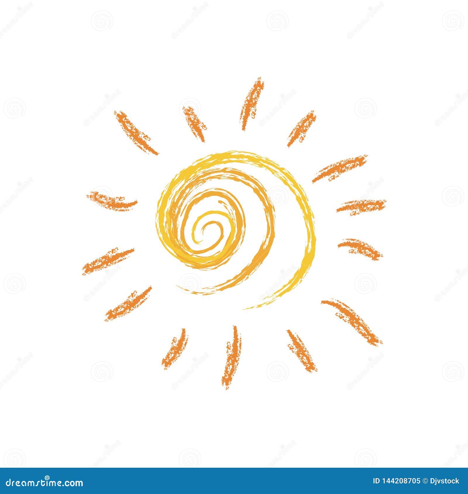 Drawing Sun Rays Summer Hot Stock Illustration - Illustration of light ...