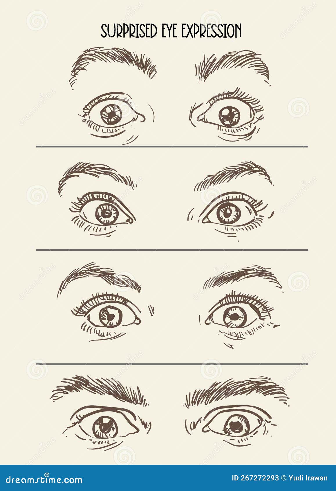 Drawing Surprised Eye Expression Illlustration Stock Illustration ...