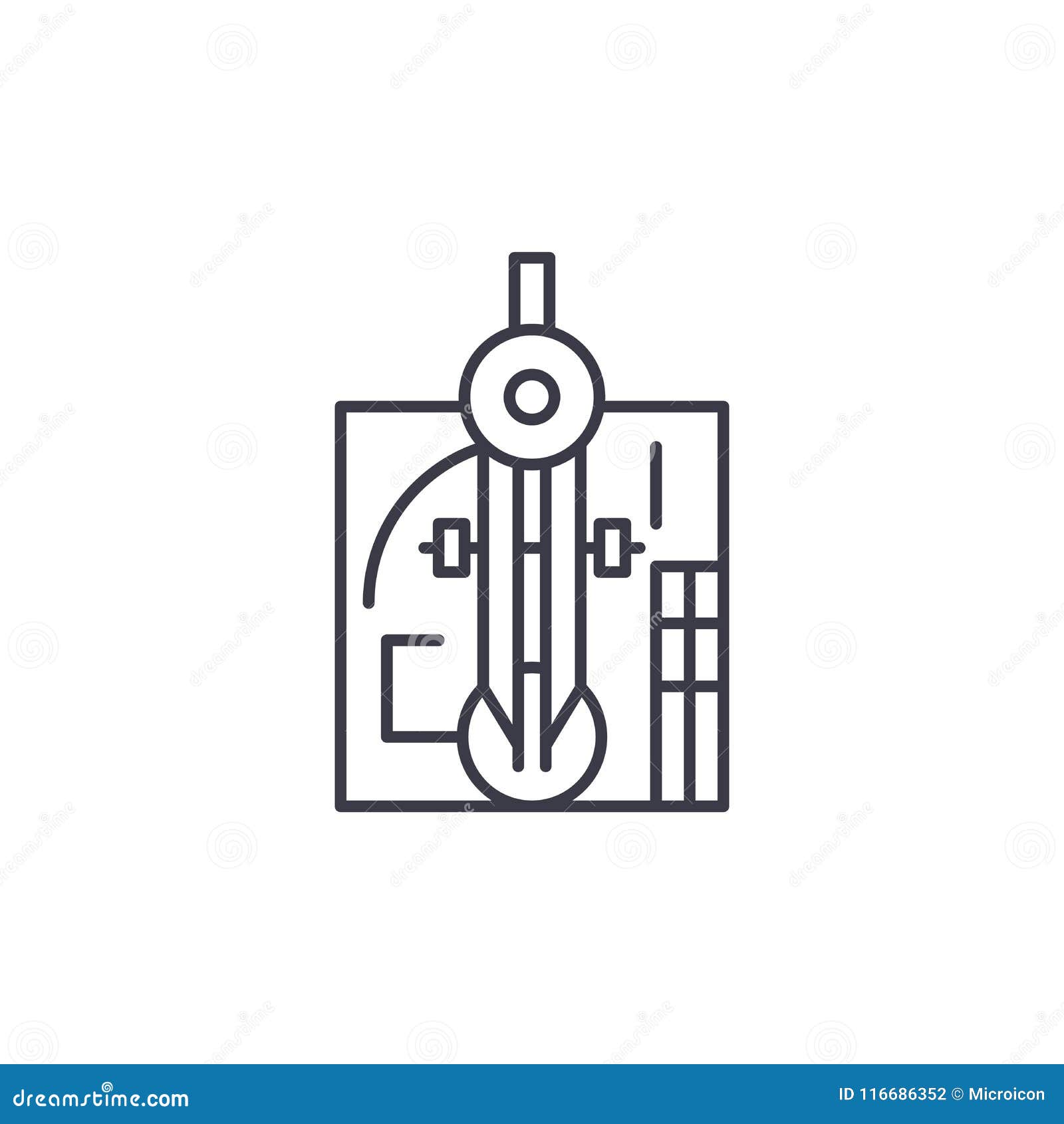 Drawing System Linear Icon Concept. Drawing System Line Vector Sign ...