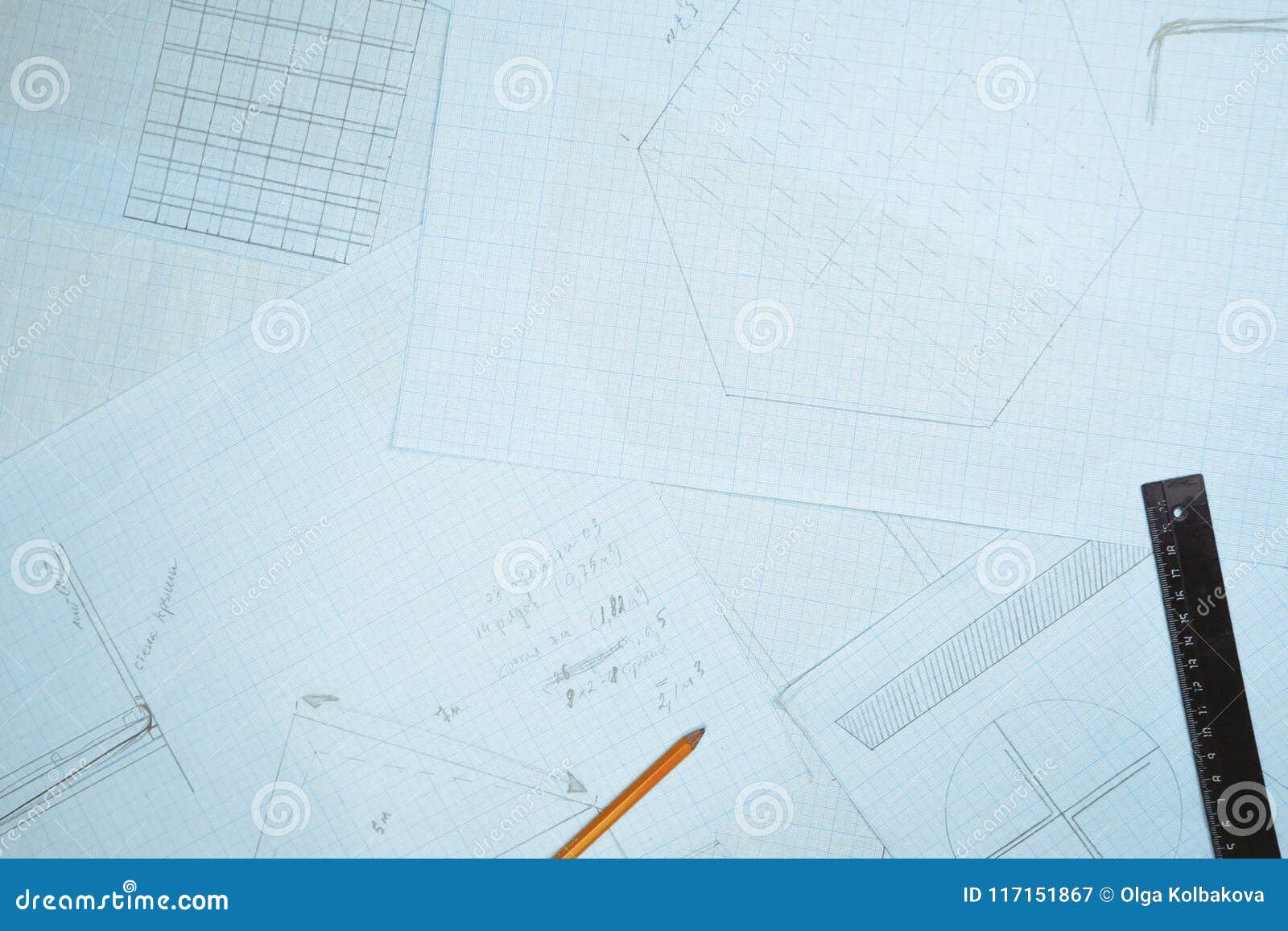 Drawing on the table stock image. Image of pencils, office - 117151867