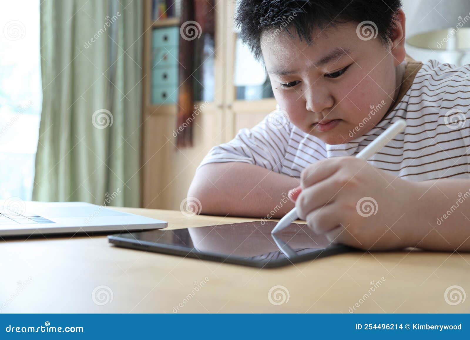 Drawing on Tablet stock photo. Image of desk, asian - 254496214