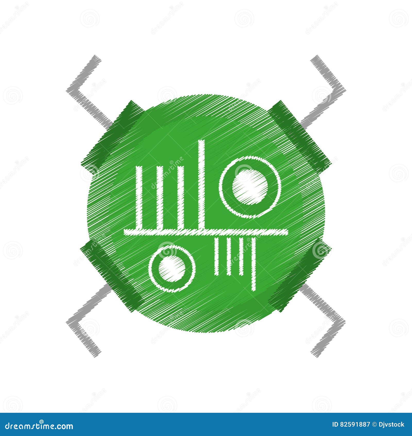 Drawing Technical Data Processor Stock Illustration - Illustration of ...