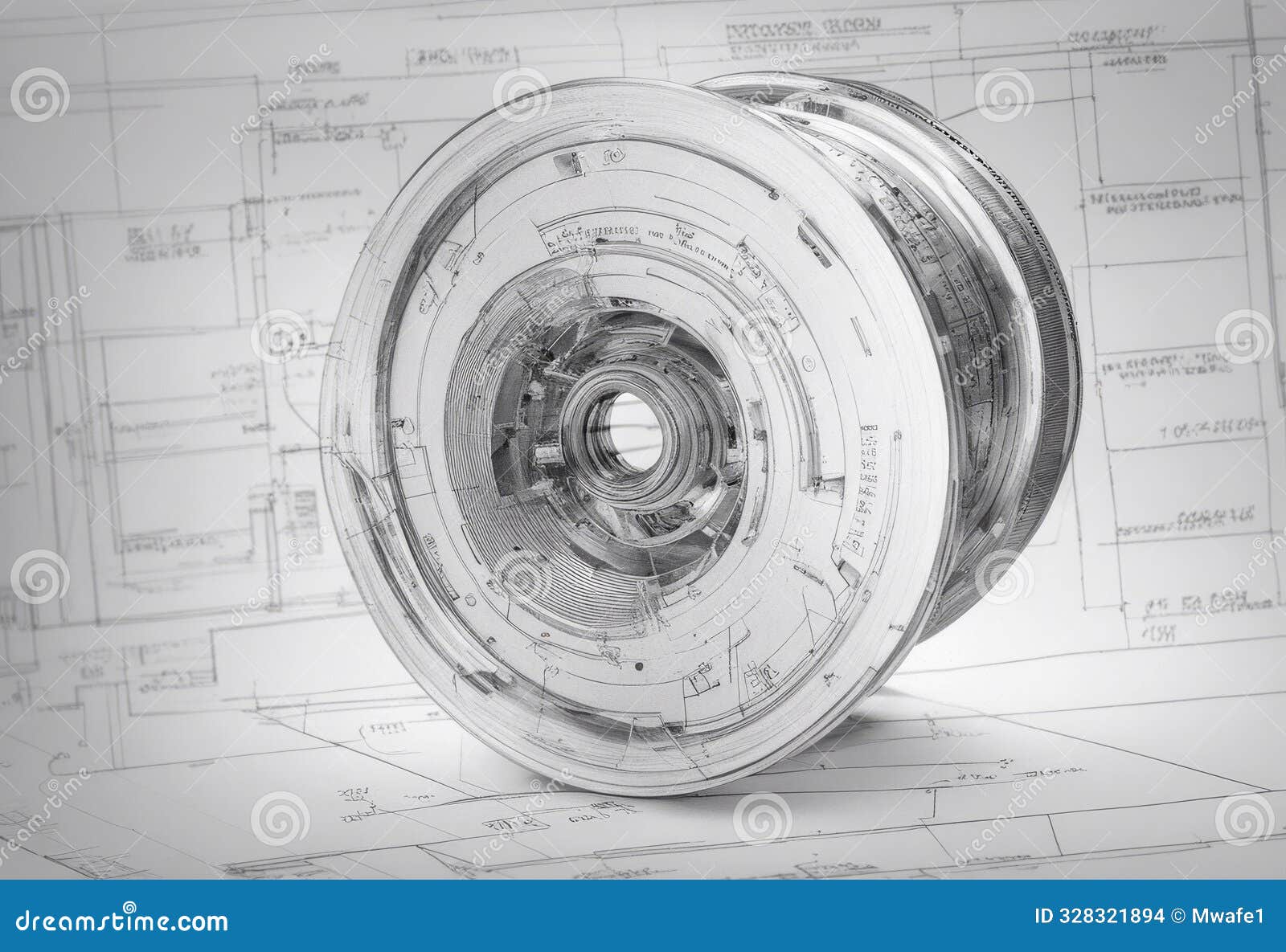 Drawing Technical Technology Engineering Mechanical Part Machine Design ...