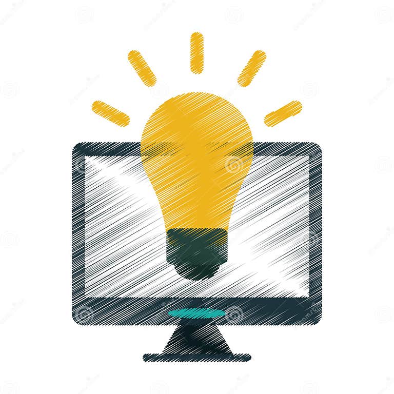Drawing Technology Device Idea Creative Stock Vector - Illustration of ...