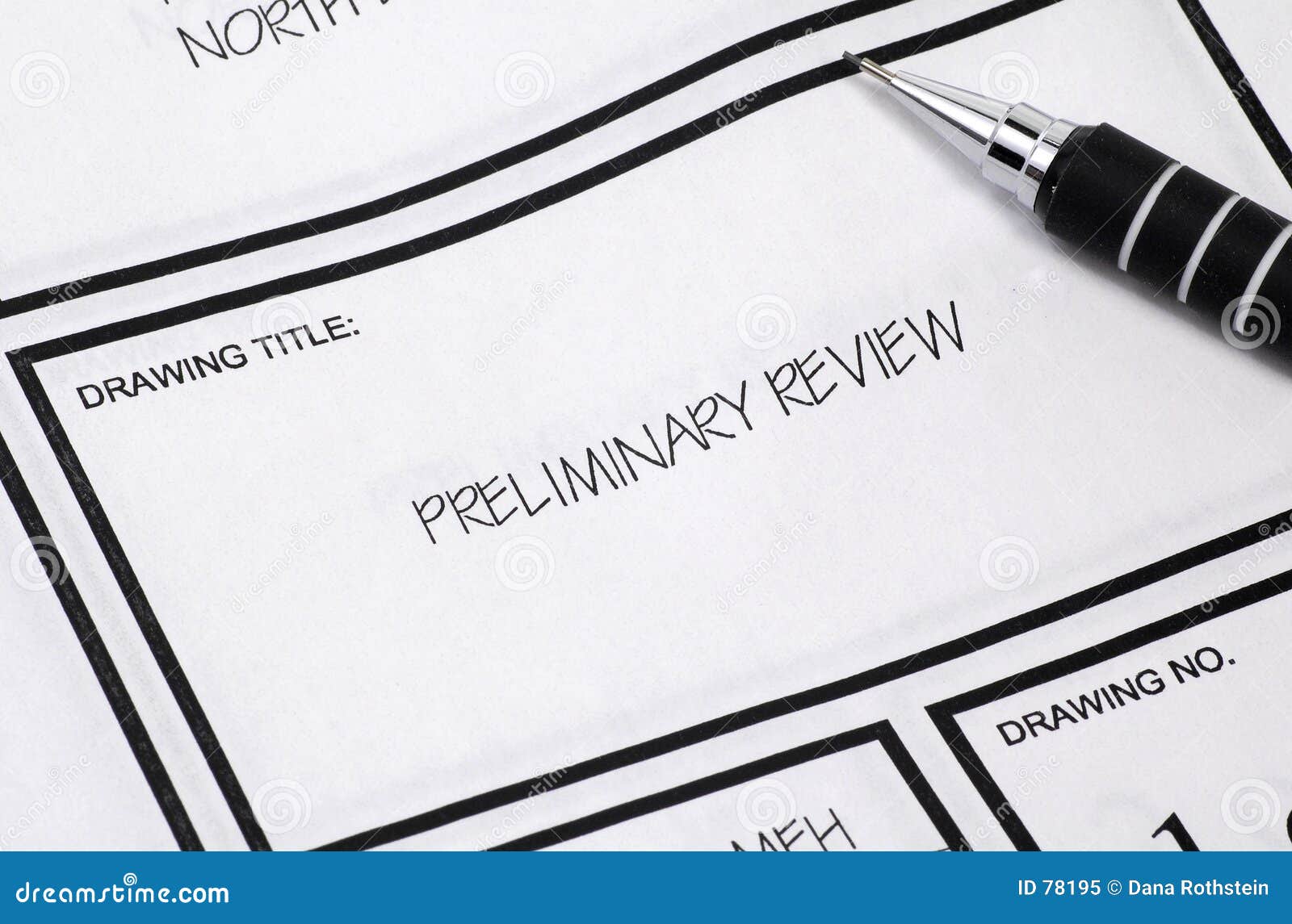 Drawing - Title Box stock image. Image of title, contractor - 78195