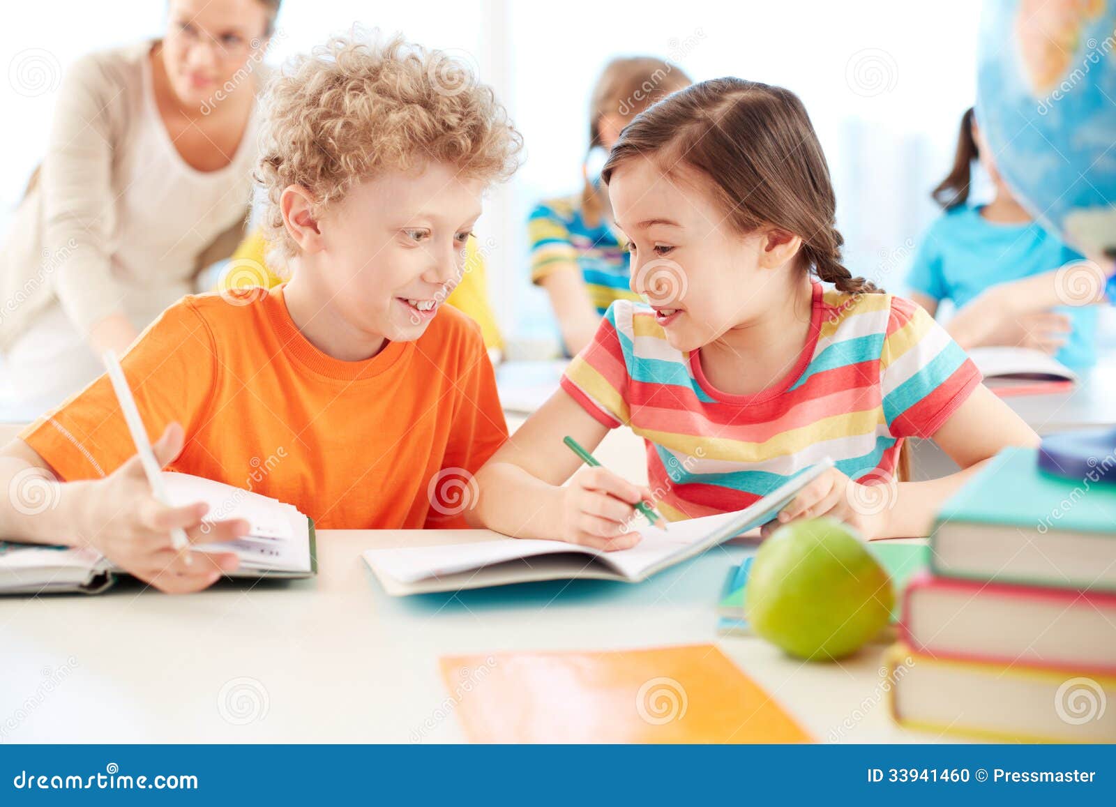 Drawing together stock photo. Image of positive, people - 33941460