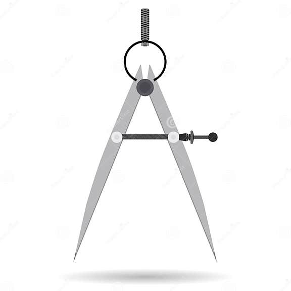 Drawing Tool for Drawing Circles â€“ Compass. Vector Illustration Stock ...