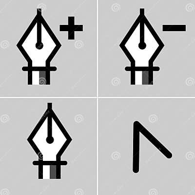 Drawing Tool Icon Set stock vector. Illustration of computer - 26033908