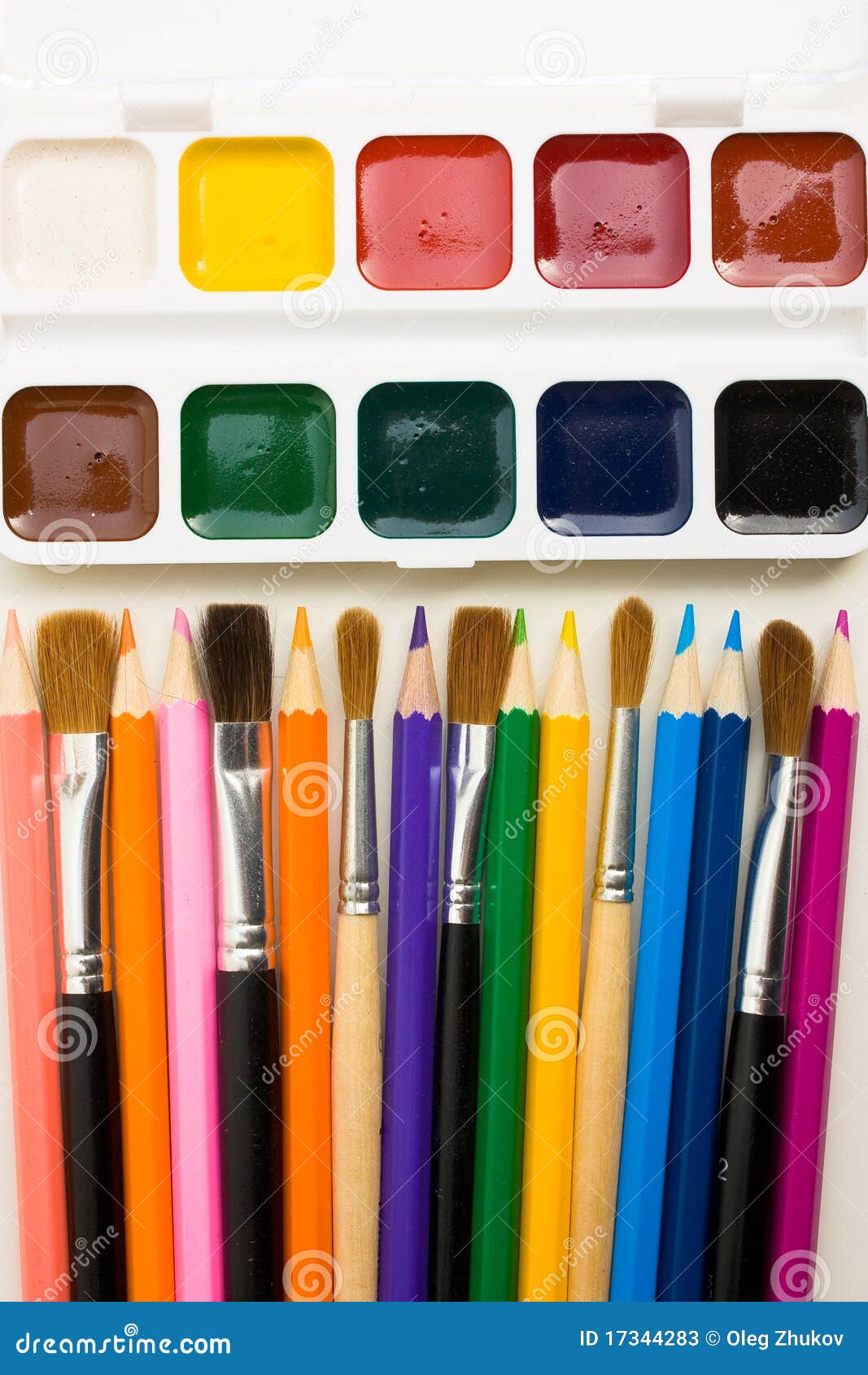 Drawing tools stock image. Image of series, brushes, isolated - 17344283