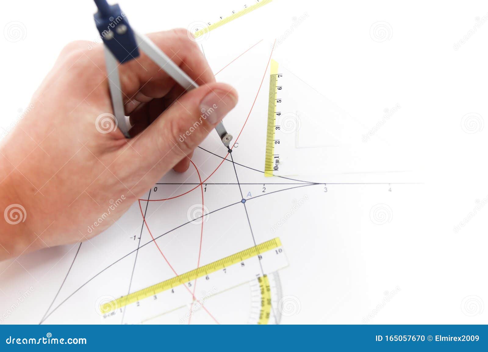 Drawing Tools with Compass - Business Concept Stock Photo - Image of ...