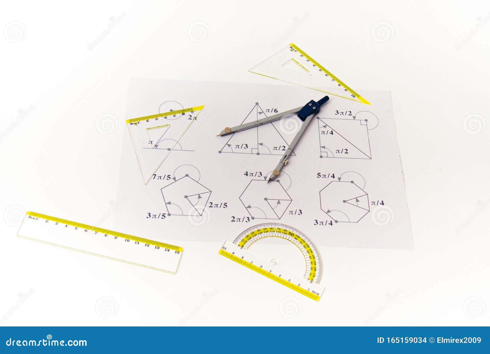 Drawing tools with compass stock photo. Image of carpenter - 165159034
