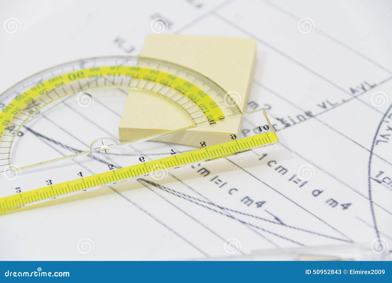 Drawing Tools with Compass and Calculator Stock Image - Image of ...
