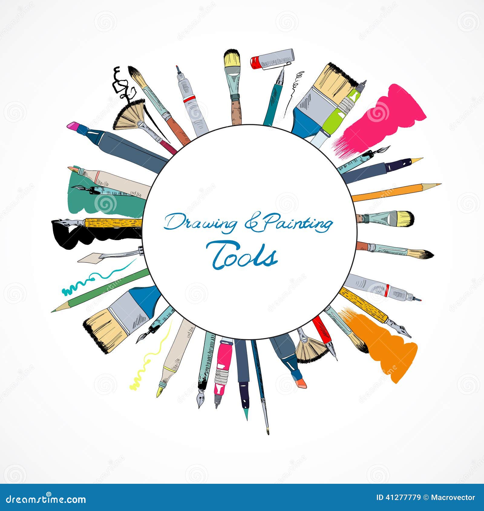 Drawing Tools And Banners Painted By Them Royalty-Free Stock ...
