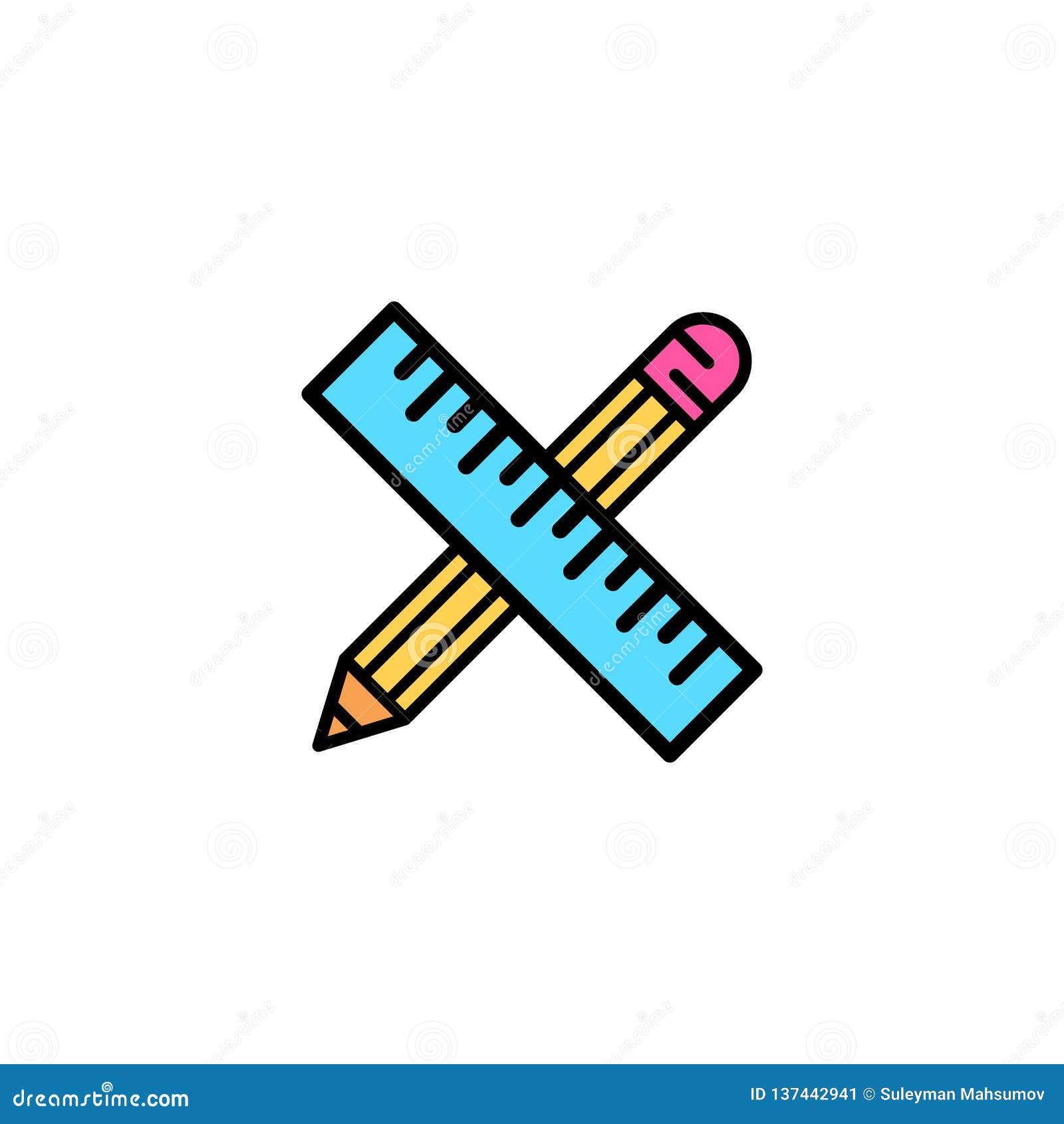 Drawing Tools Flat Vector Icon Sign Symbol Stock Vector - Illustration ...