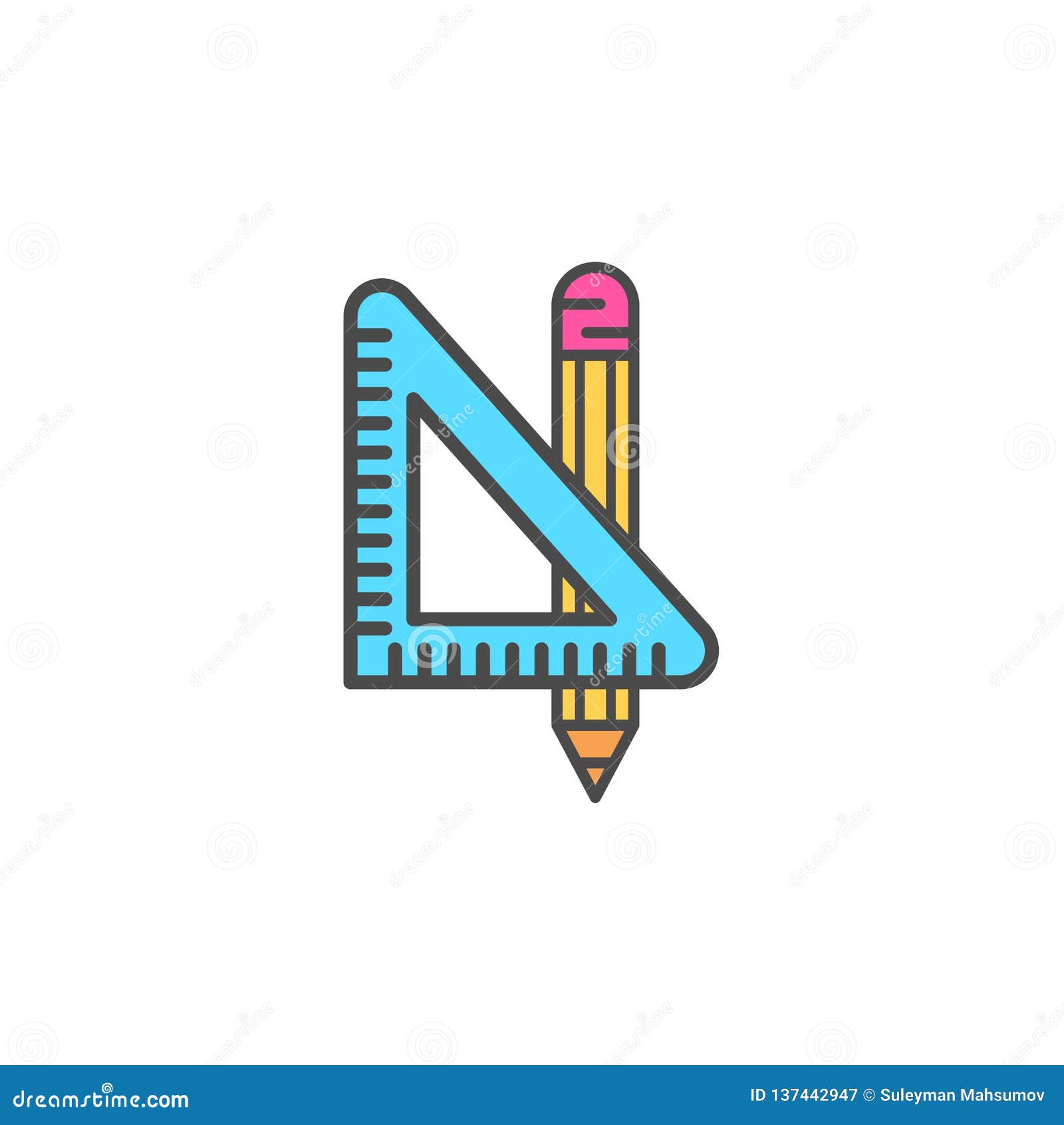 Drawing Tools Flat Vector Icon Sign Symbol Stock Vector - Illustration ...