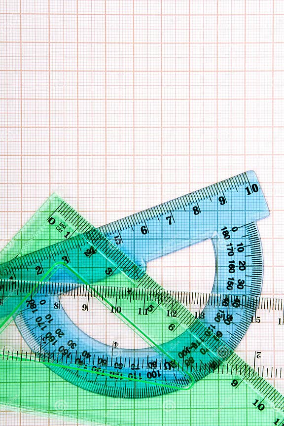 Drawing Tools on Graph Paper Stock Photo - Image of graph, tool: 74588896