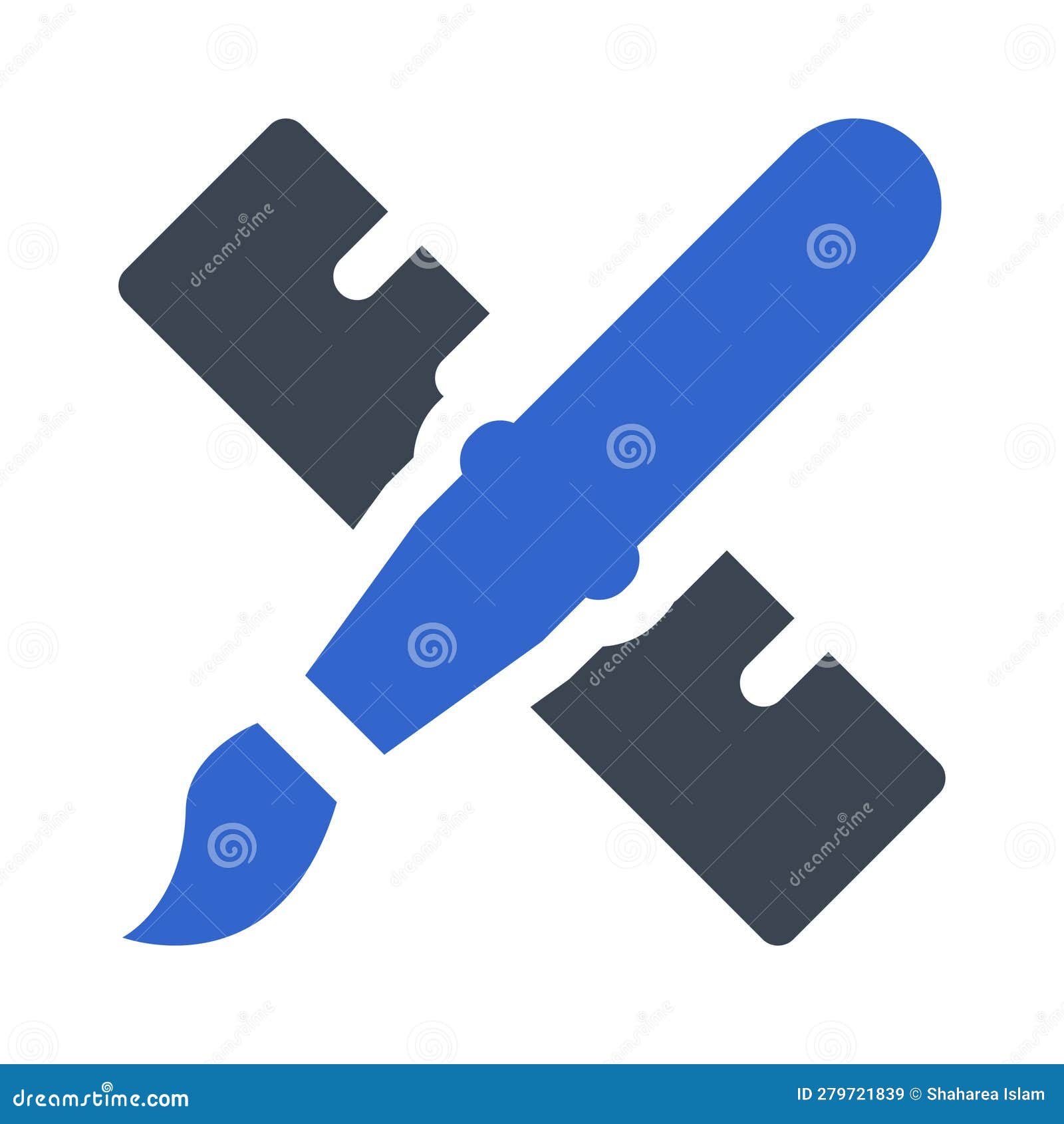 Drawing tools icon stock vector. Illustration of brush - 279721839