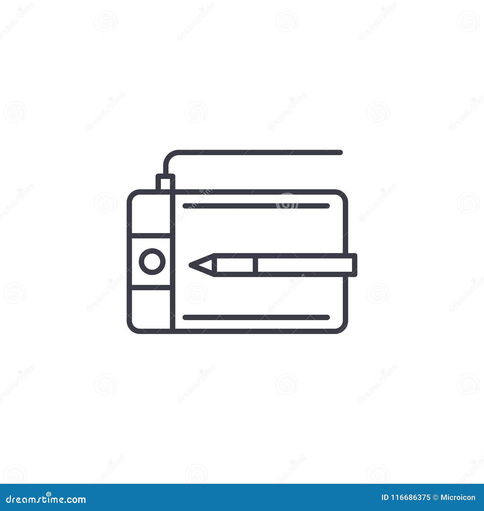 Drawing Tools Linear Icon Concept. Drawing Tools Line Vector Sign ...