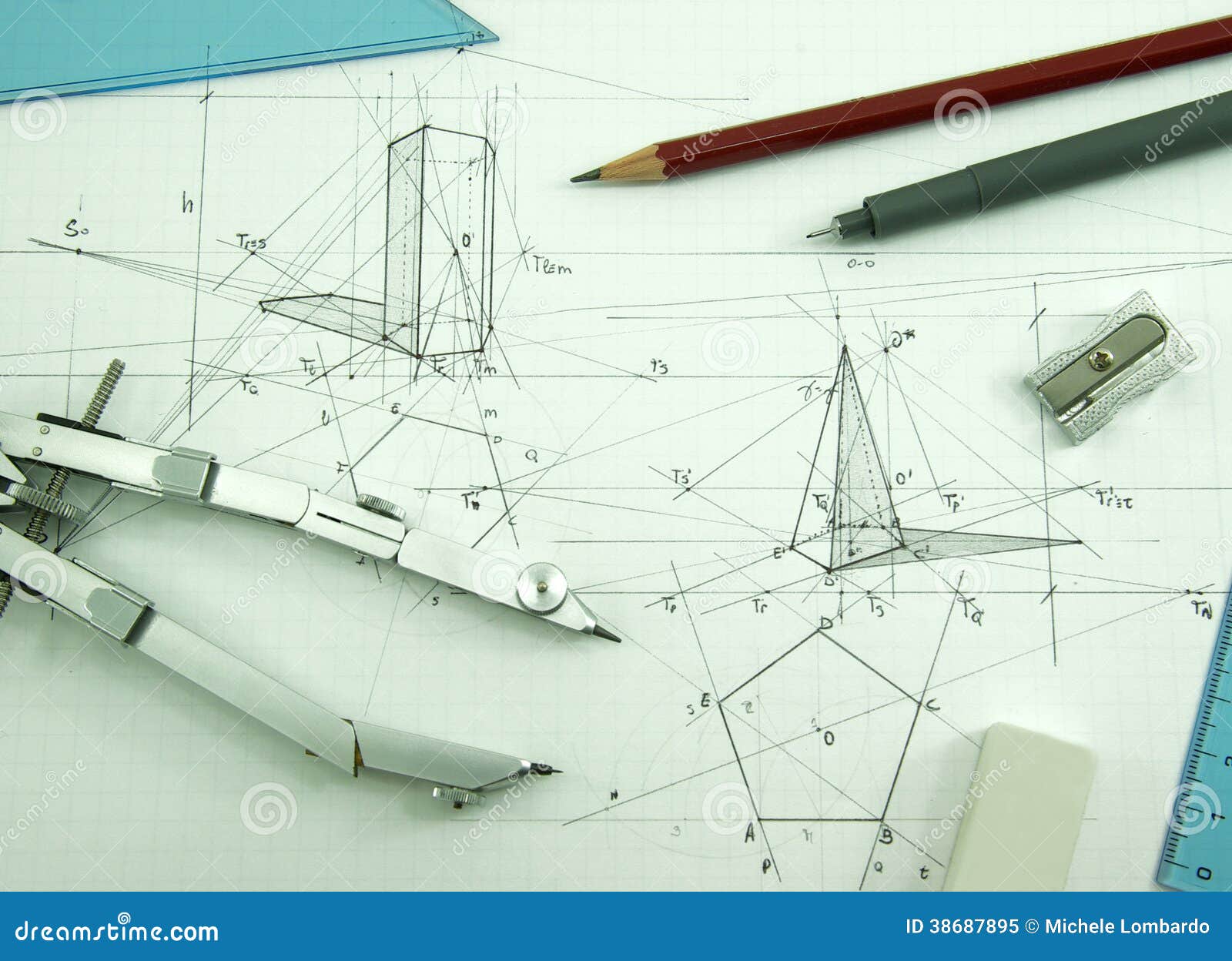 Drawing tools stock image. Image of fixture, agree, craftsmanship ...