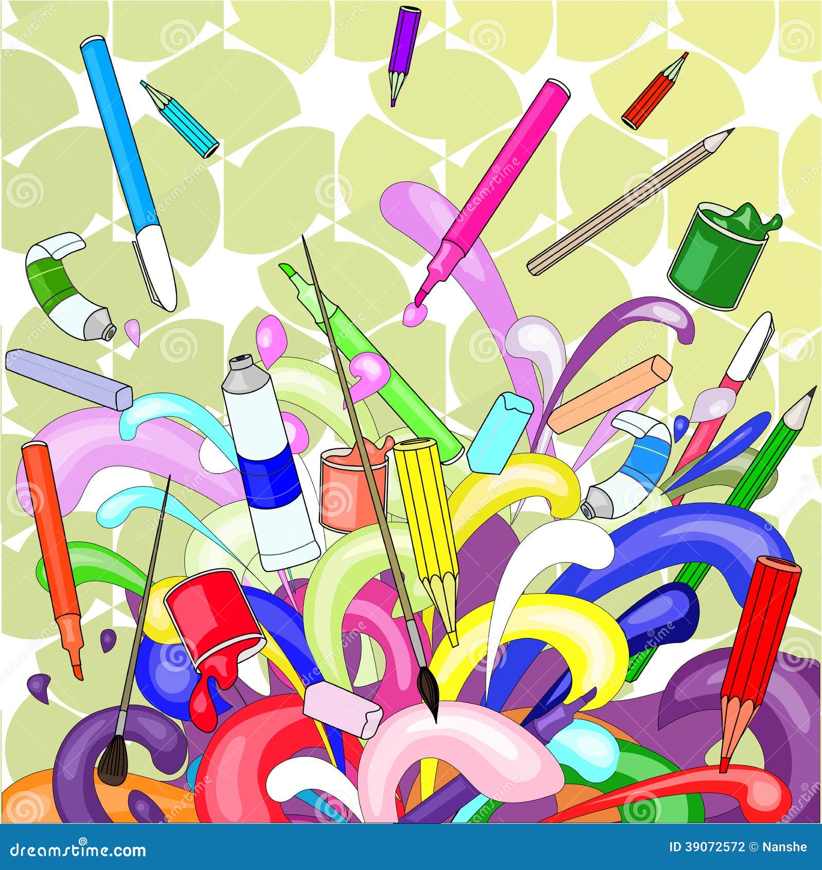 Drawing tools stock illustration. Illustration of tool - 39072572