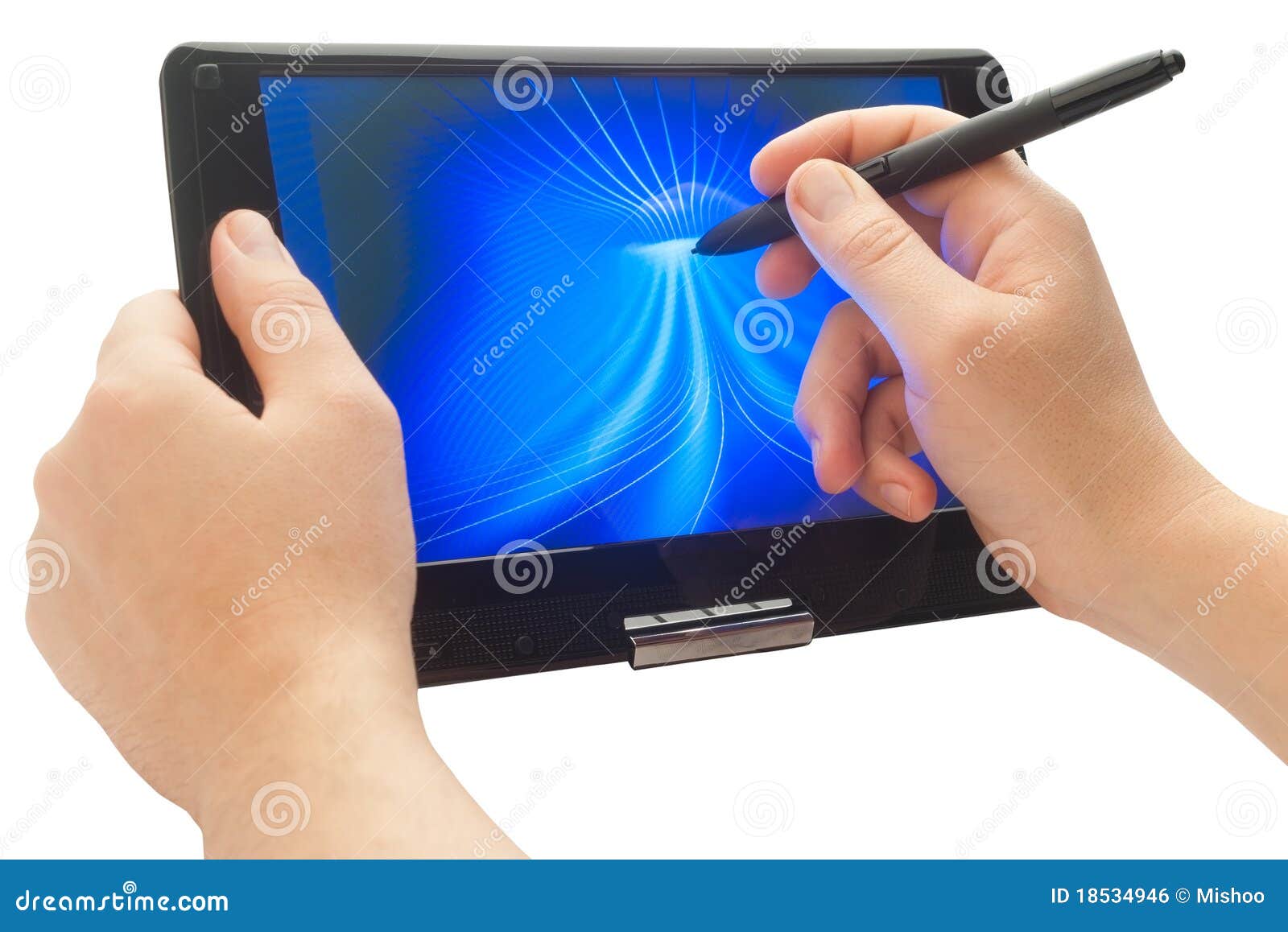 Drawing on touch computer stock photo. Image of finger - 18534946