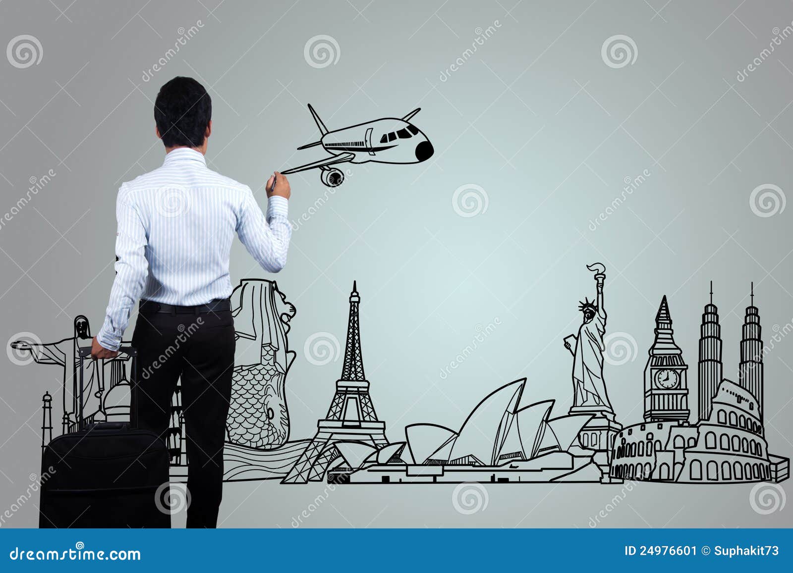 Drawing the travel. editorial photo. Image of diagram - 24976601