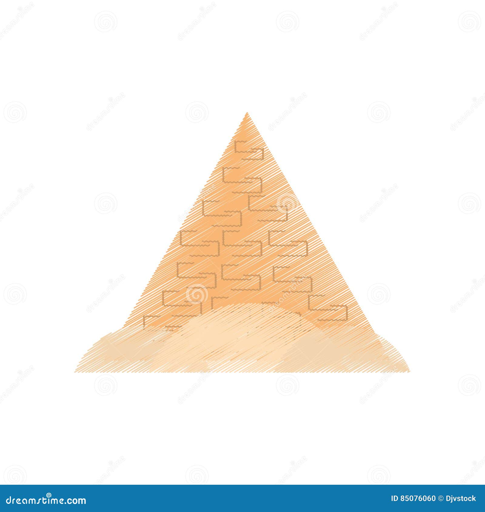 Drawing Travel Egyptian Pyramids Desert Stock Illustration ...