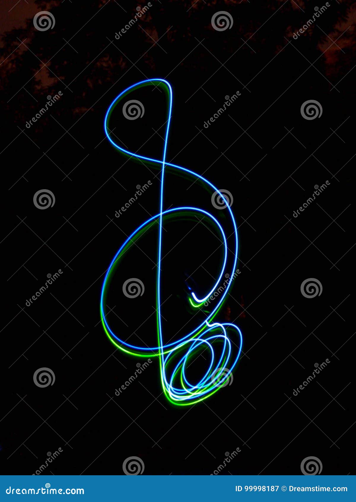 Glowing treble clef stock image. Image of treble, music - 99998187