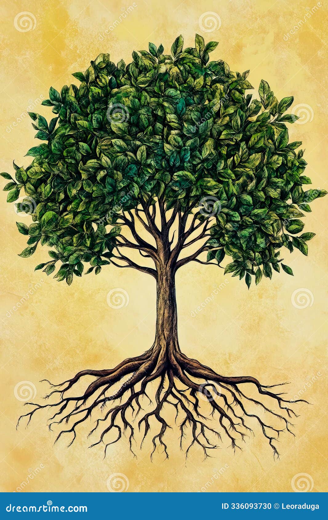 Roots Color Tree Royalty-Free Cartoon | CartoonDealer.com #142490027