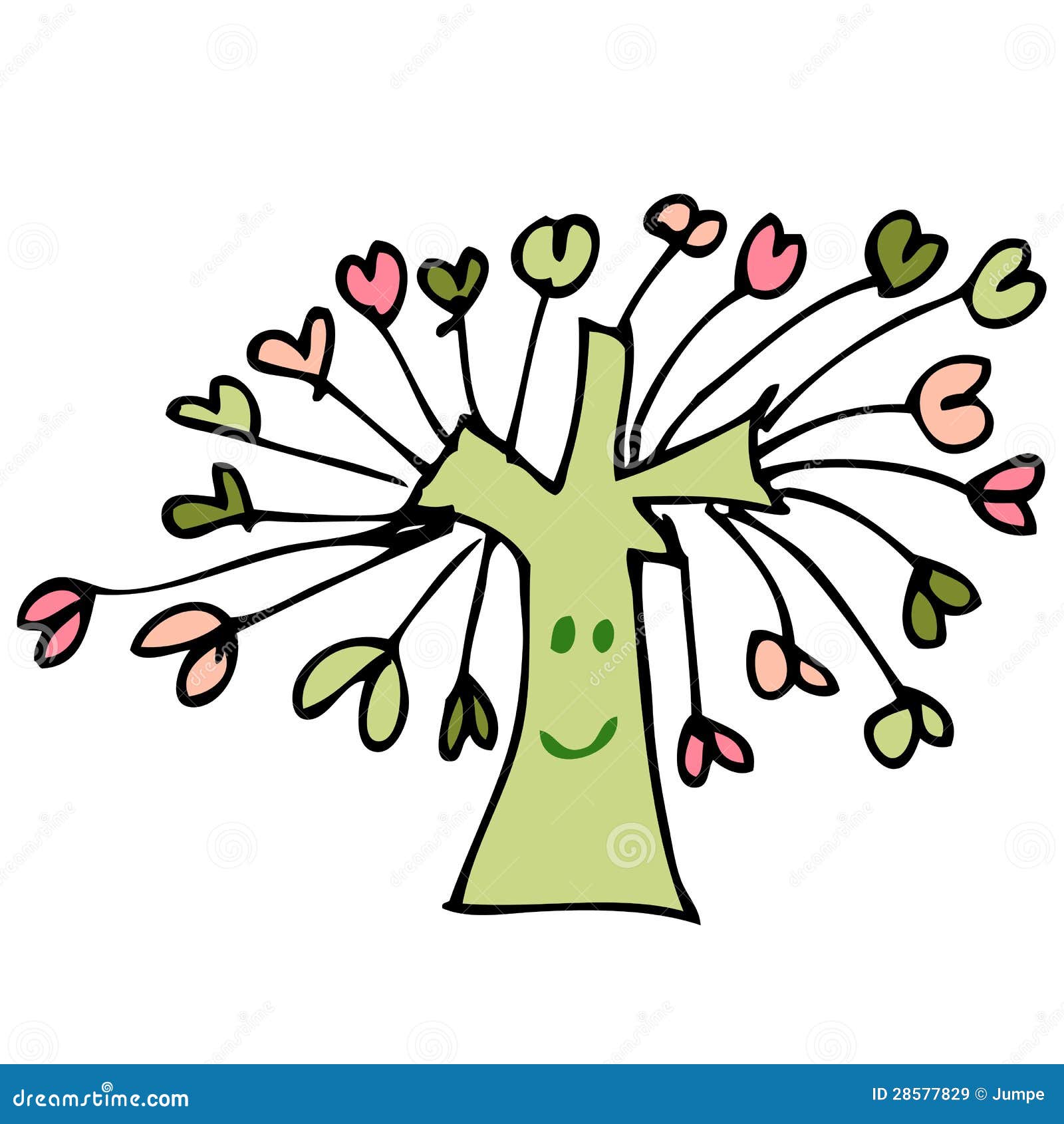 Drawing tree of heart stock vector. Illustration of abstract - 28577829
