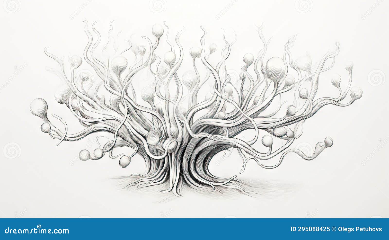 A Drawing of a Tree with Many Branches and Balls on it. Generative Ai ...