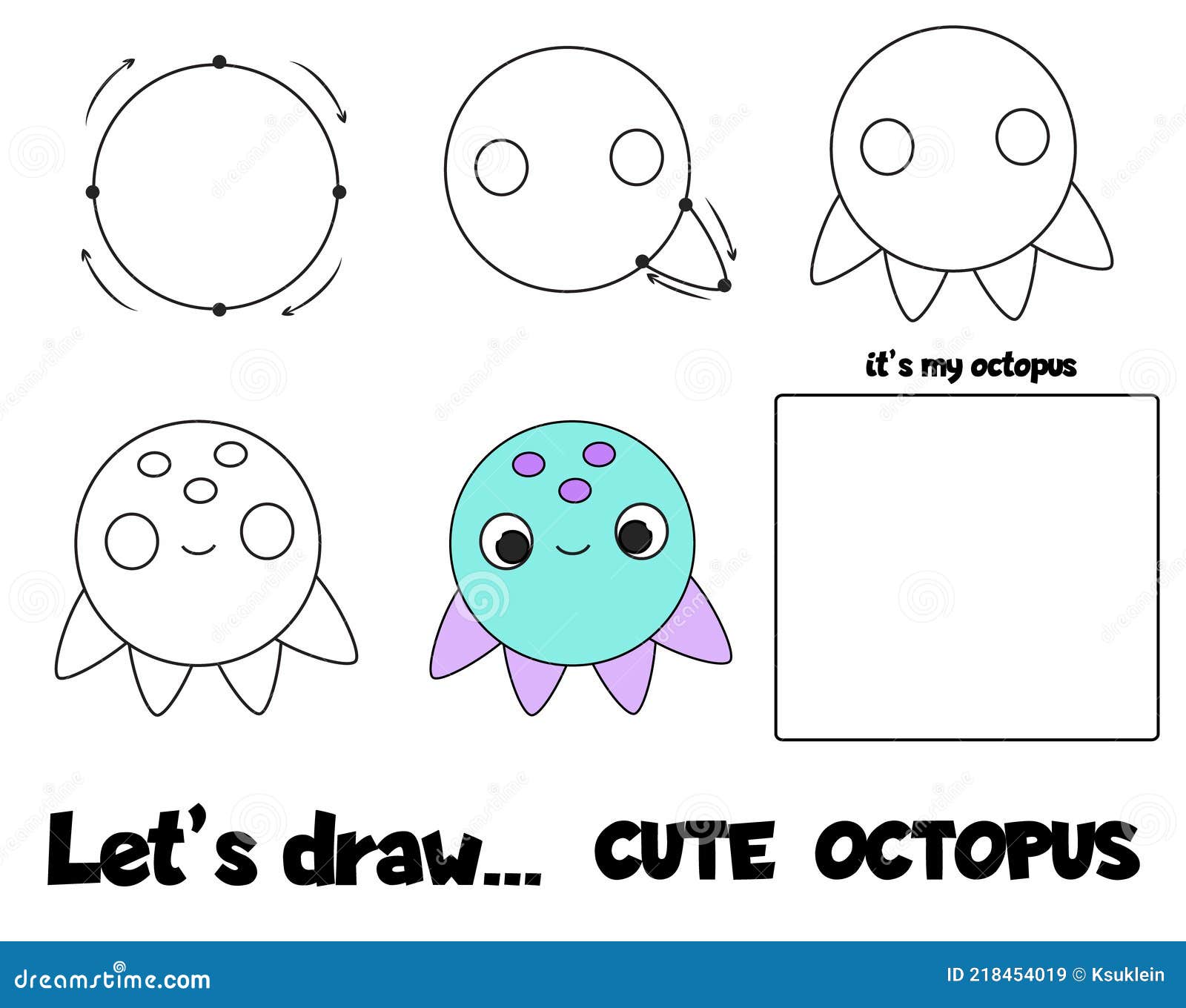 Drawing Tutorial For Children. Printable Creative Activity For Kids ...