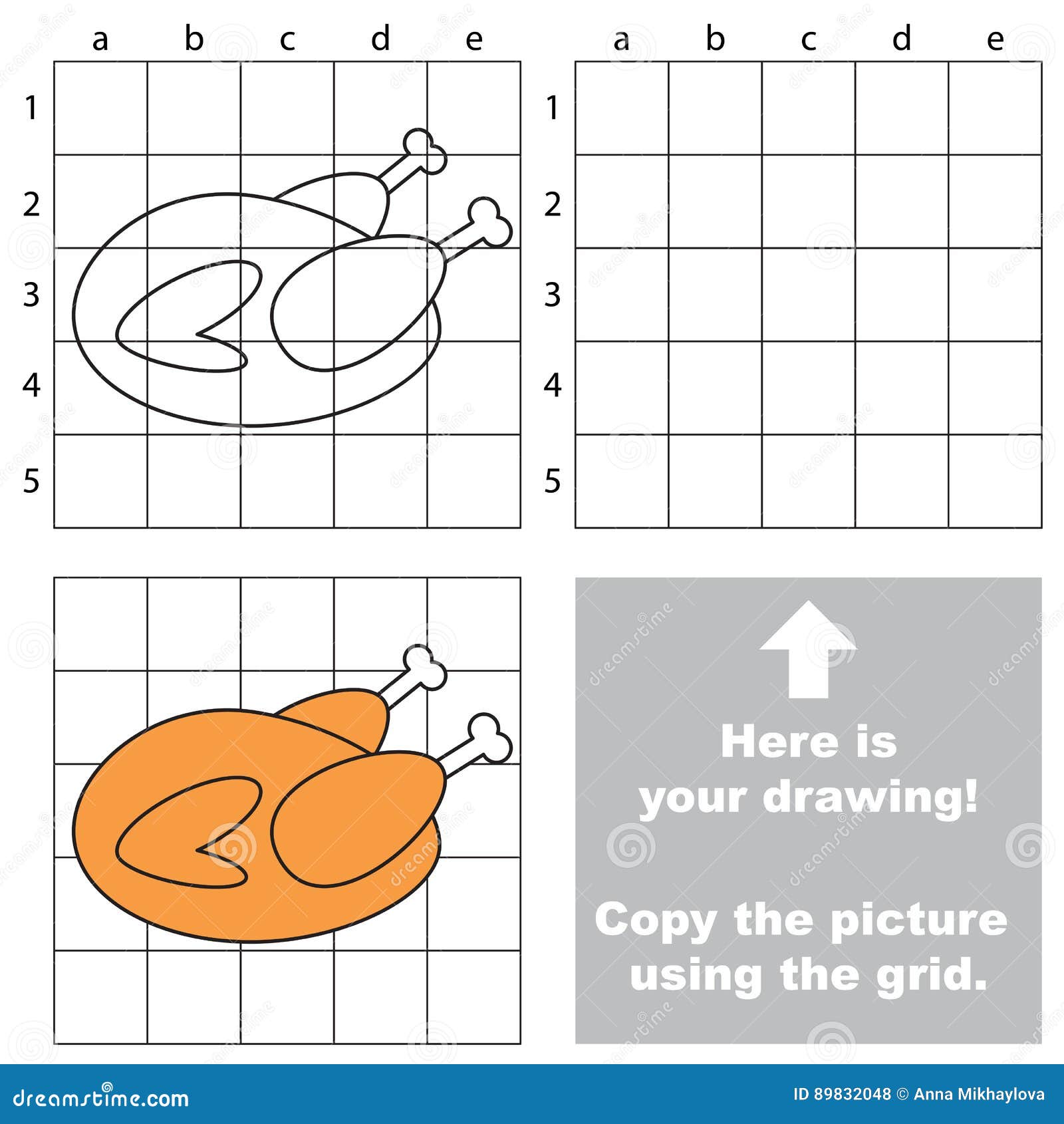 Drawing Tutorial for Kids. Educational Kid Game. Stock Vector ...