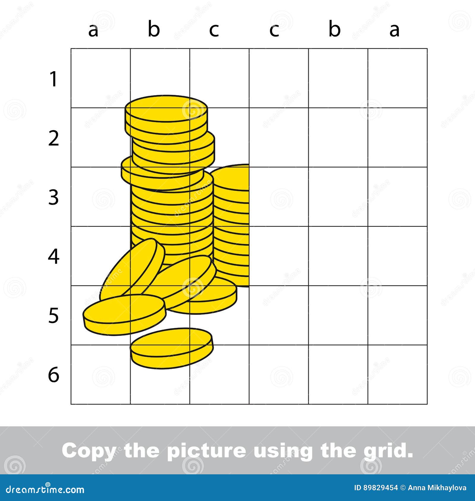 Drawing Tutorial for Kids. Educational Kid Game. Stock Vector ...