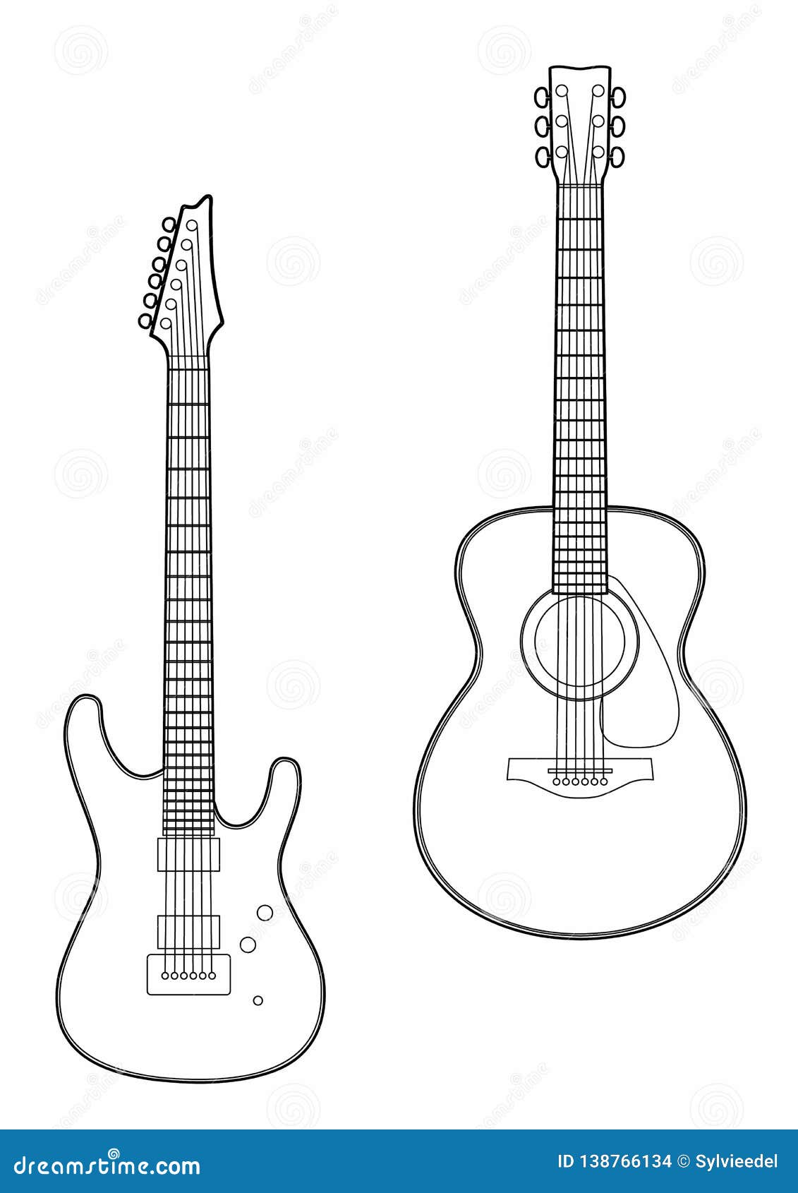 Two Guitars Stock Illustrations – 225 Two Guitars Stock Illustrations ...