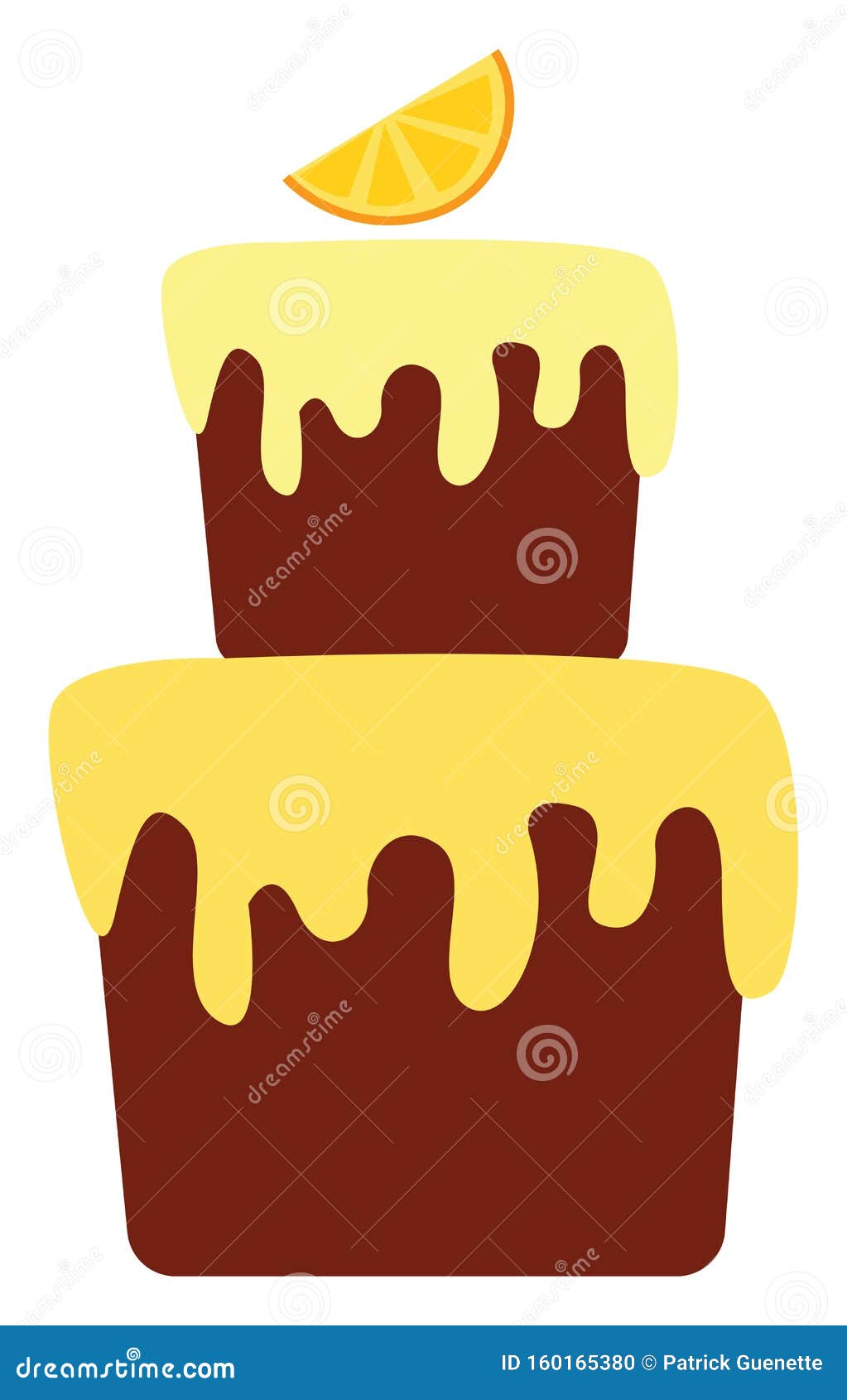 Two Layer Lemon Cake, Vector or Color Illustration Stock Vector ...