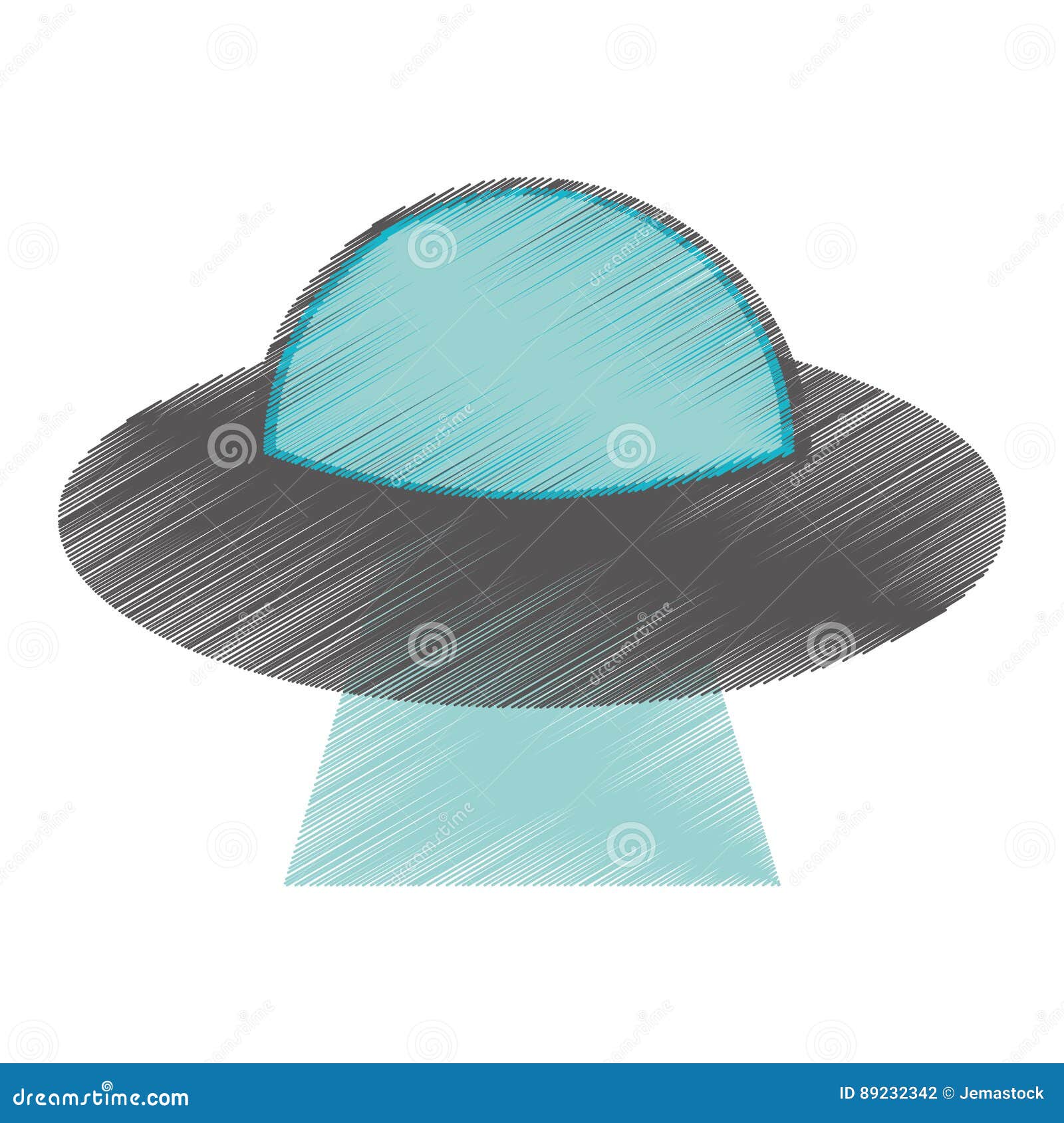 Drawing UFO Aliens Saucer Space Stock Illustration - Illustration of ...