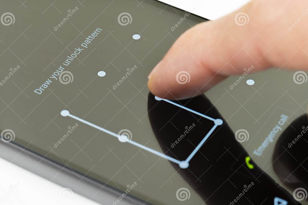 Drawing Unlock Pattern on Android Phone Editorial Photo - Image of ...