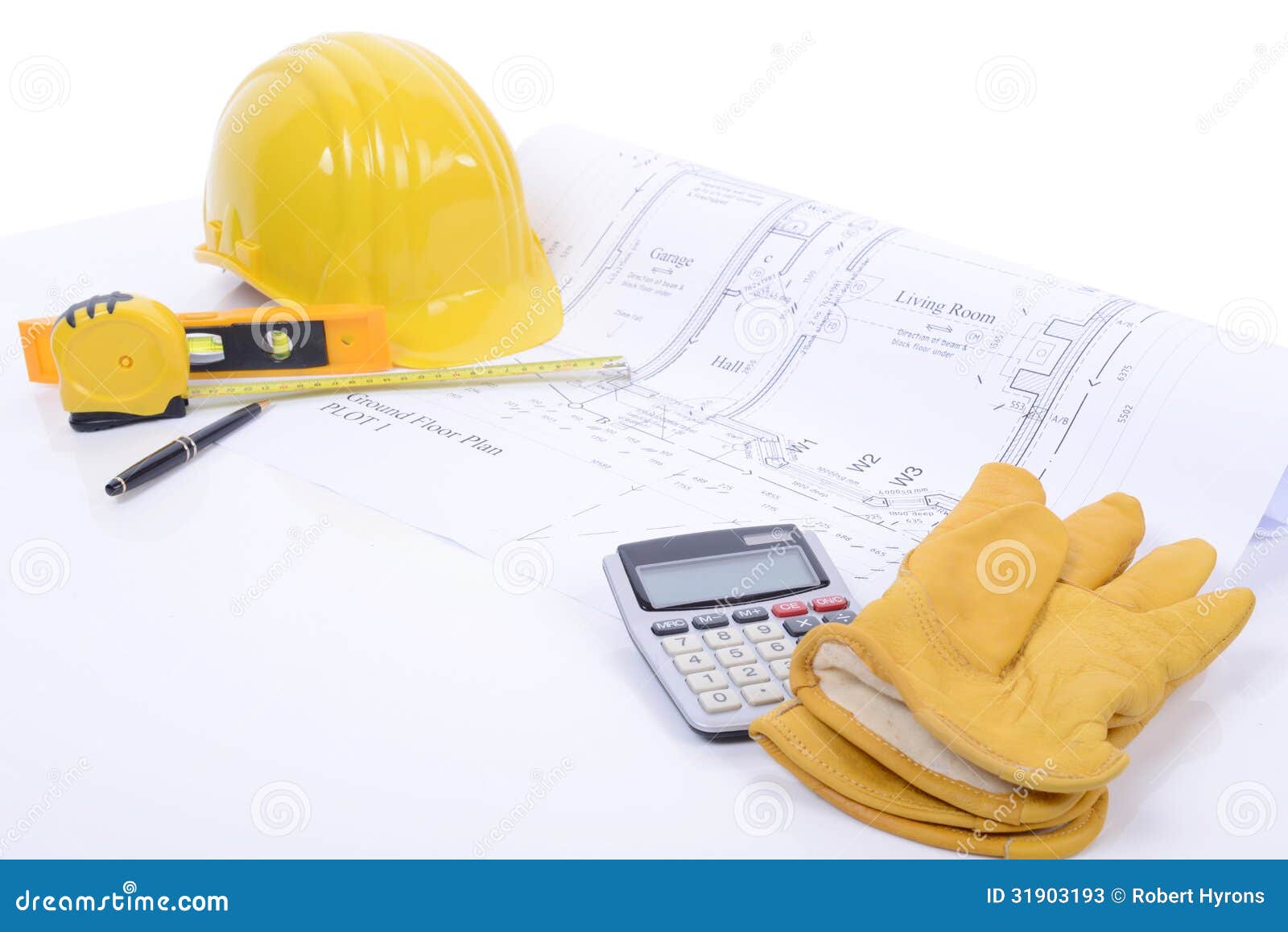 Drawing up plans stock image. Image of residential, worker - 31903193