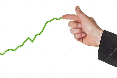 Drawing an upward graph stock image. Image of trend, drawing - 19537297
