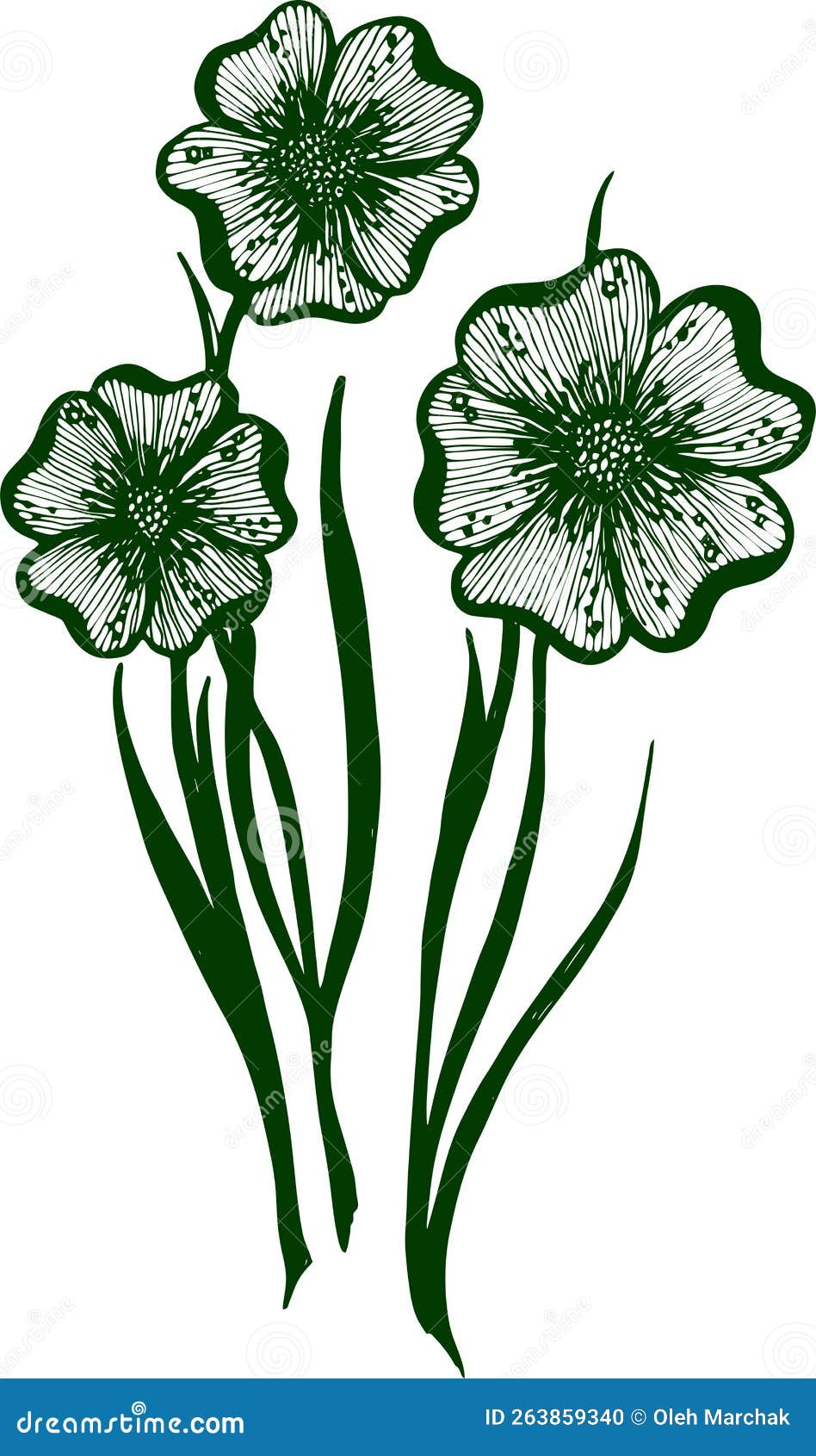 Drawing Vector Graphics with Floral Pattern for Design. Floral Flower ...