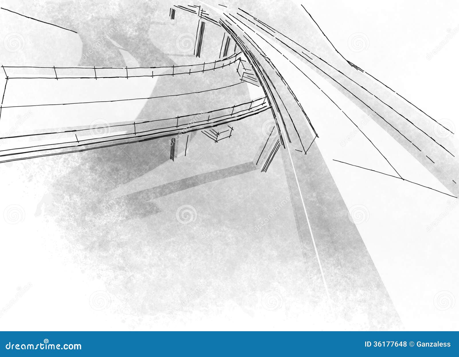 Drawing viaduct stock photo. Image of pencil, construction - 36177648