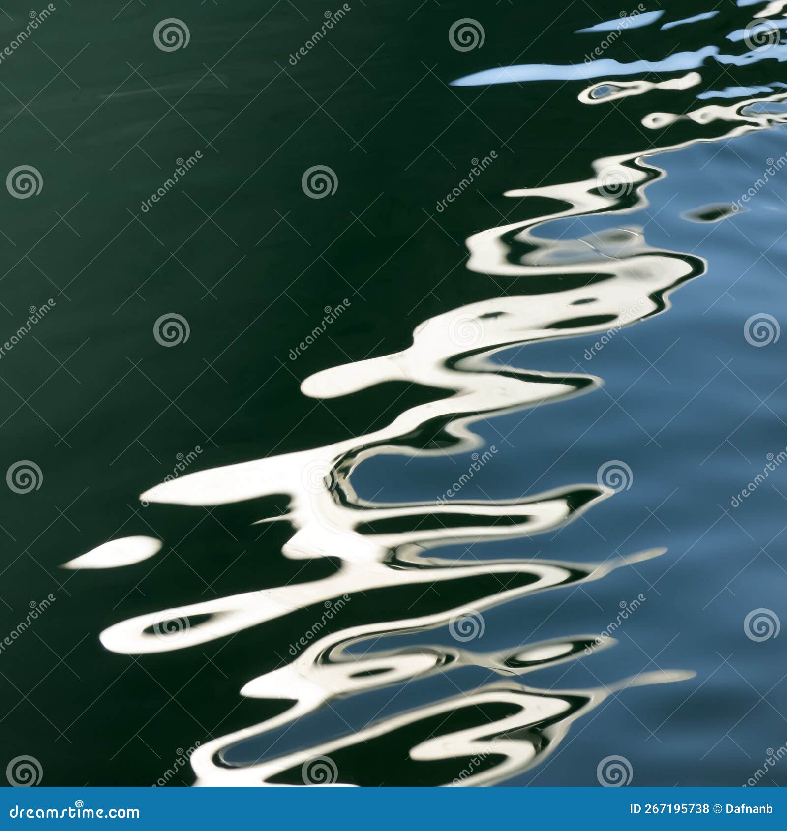 Drawing on the Water. Reflection in the Waves Stock Photo - Image of ...