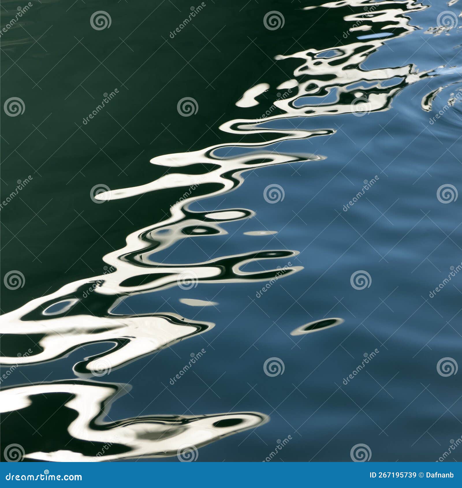 Drawing on the Water. Reflection in the Waves Stock Image - Image of ...