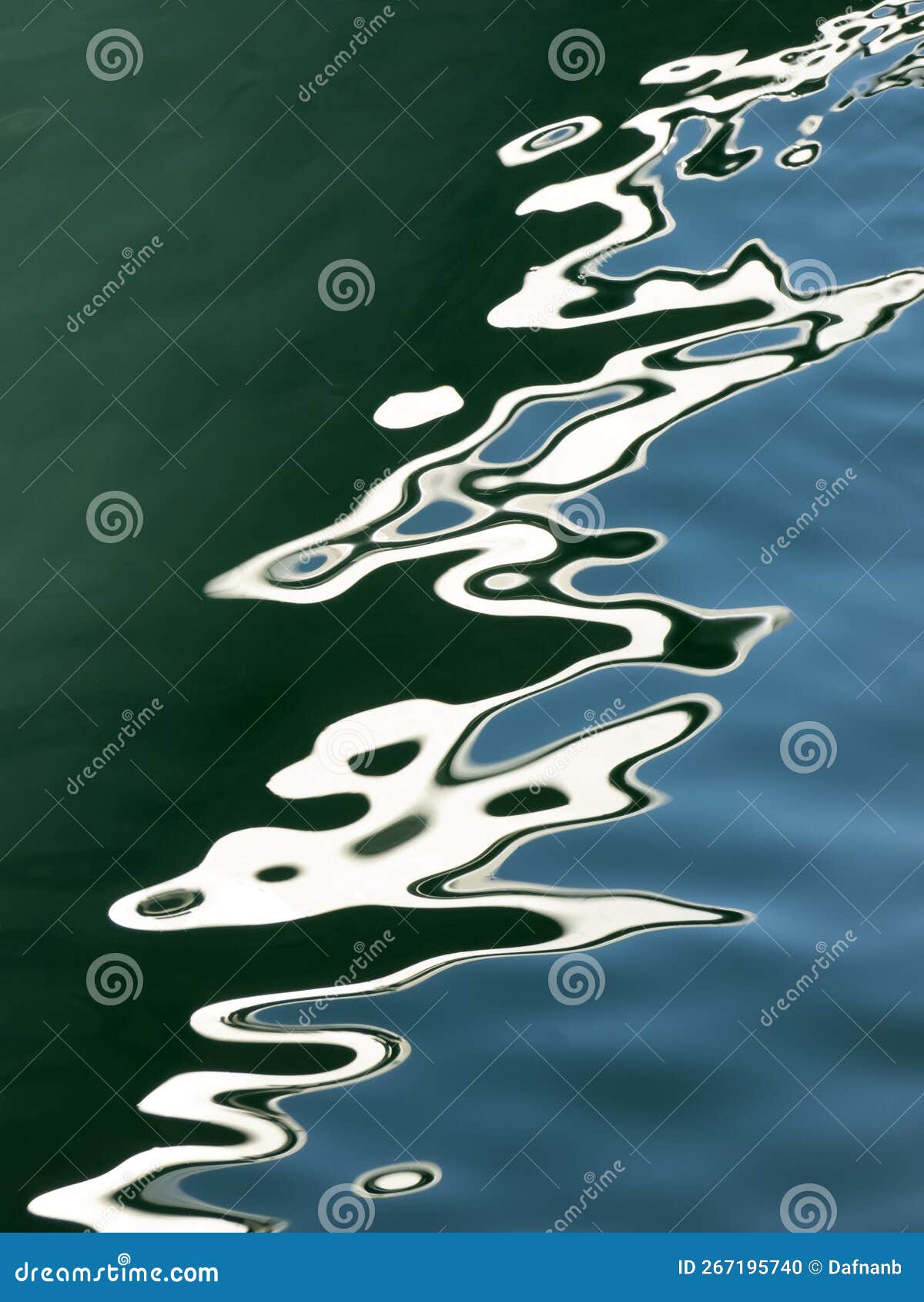 Drawing on the Water. Reflection in the Waves Stock Photo - Image of ...