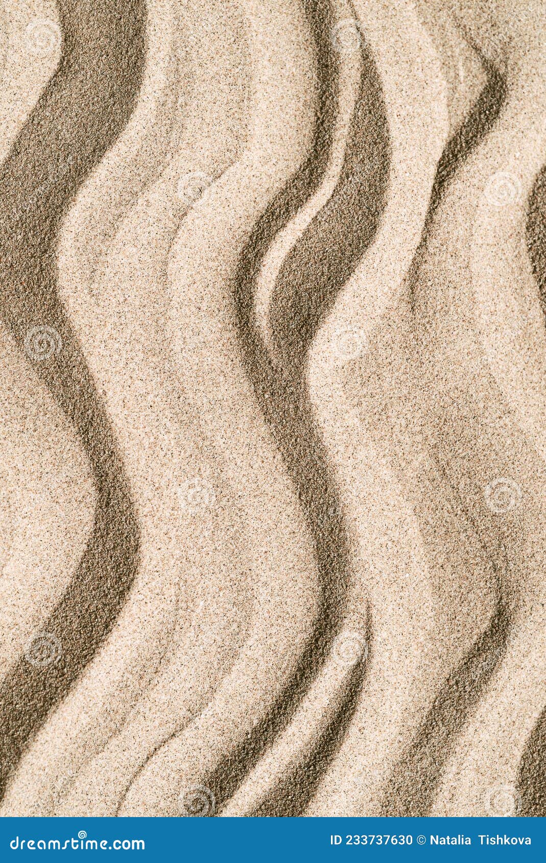Drawing of Waves on the Sand on the Beach, Sand Pattern Stock Photo ...